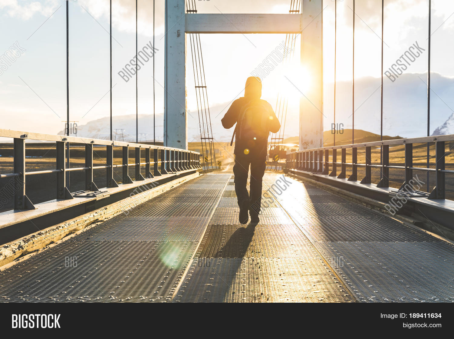Man Walking On Bridge Image & Photo (Free Trial) | Bigstock
