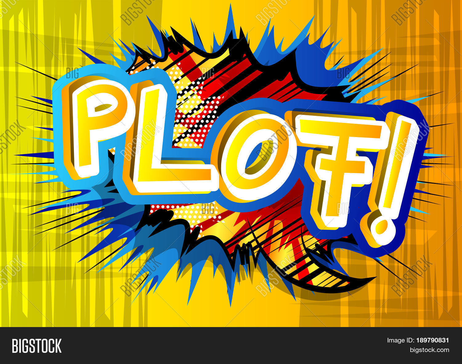 Plof! - Illustrated Image & Photo (Free Trial) | Bigstock