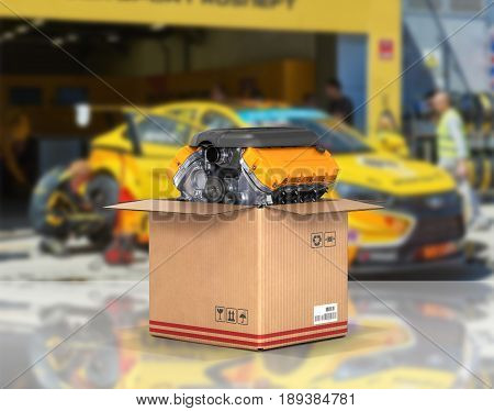 Engine Cardboard Box Image & Photo (Free Trial) | Bigstock