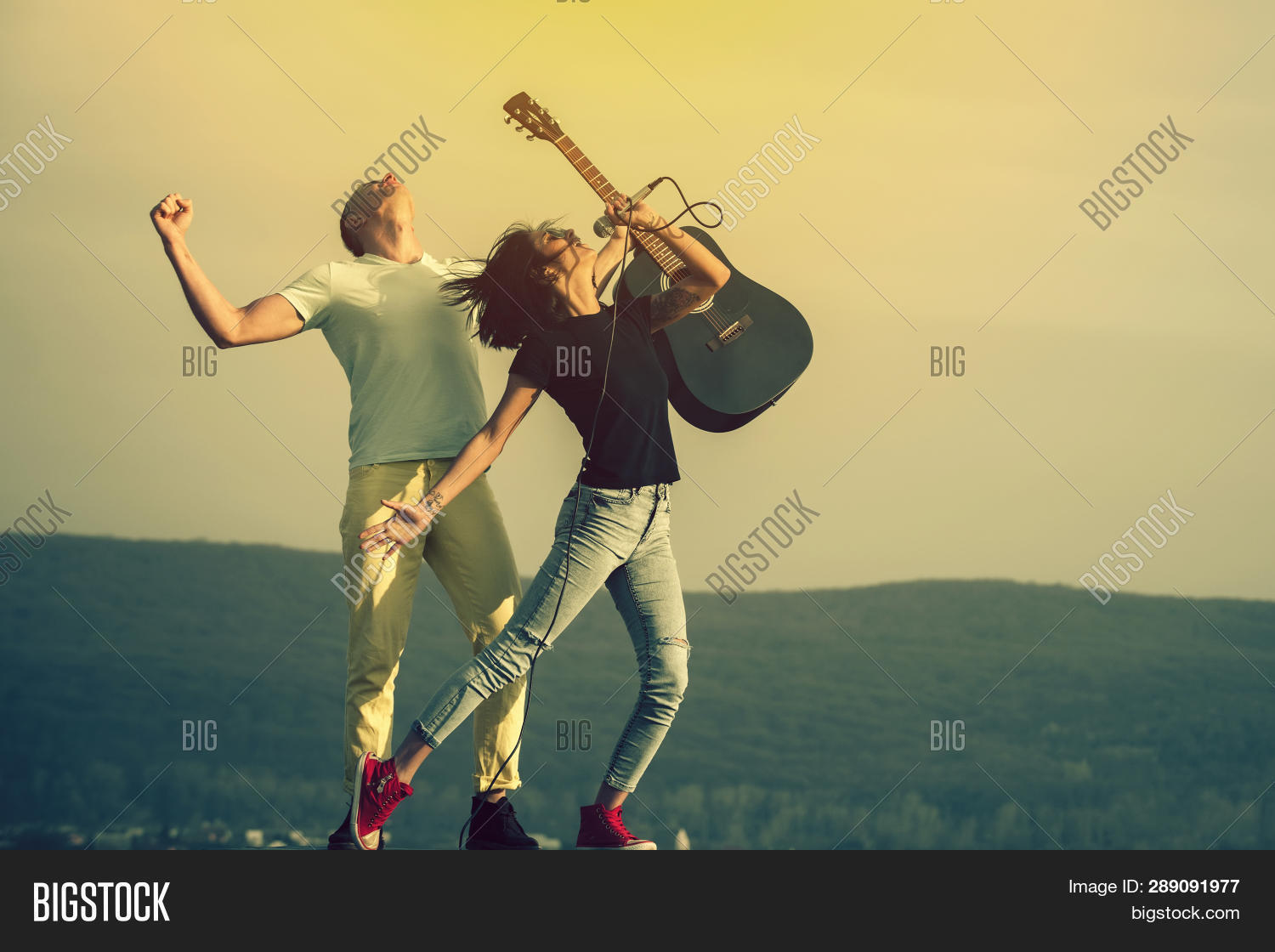 Young Couple Musicians Image & Photo (Free Trial) | Bigstock