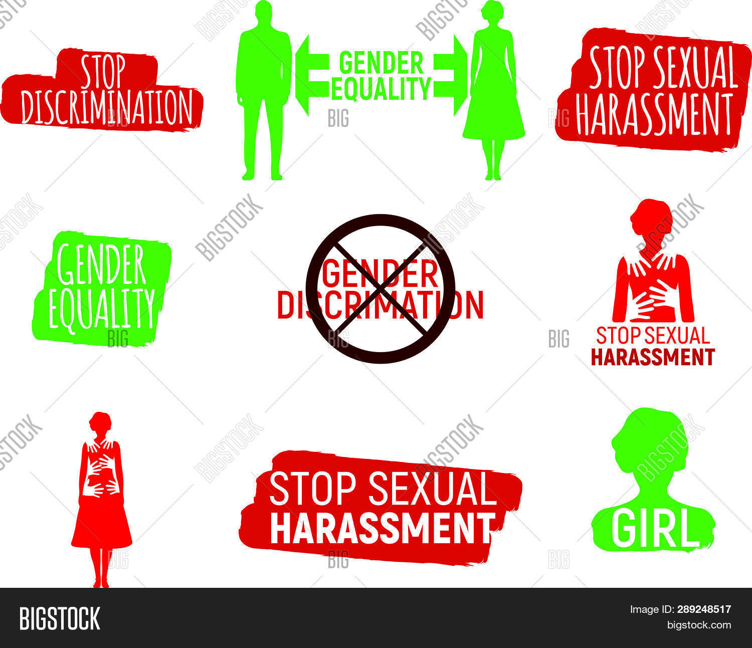 Set Sexual Harassment Vector & Photo (Free Trial) | Bigstock