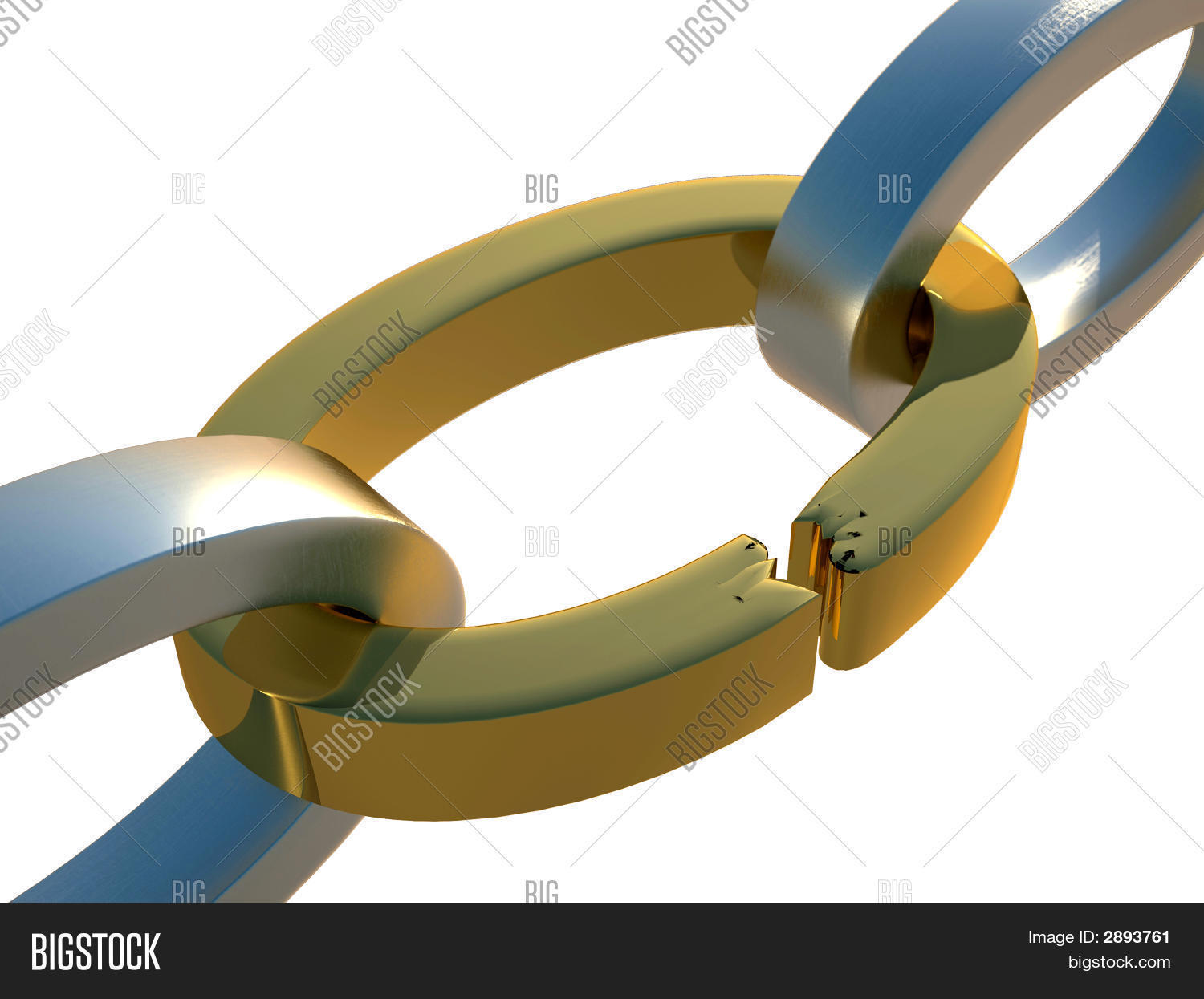 3D Golden Broken Chain Image & Photo (Free Trial) | Bigstock