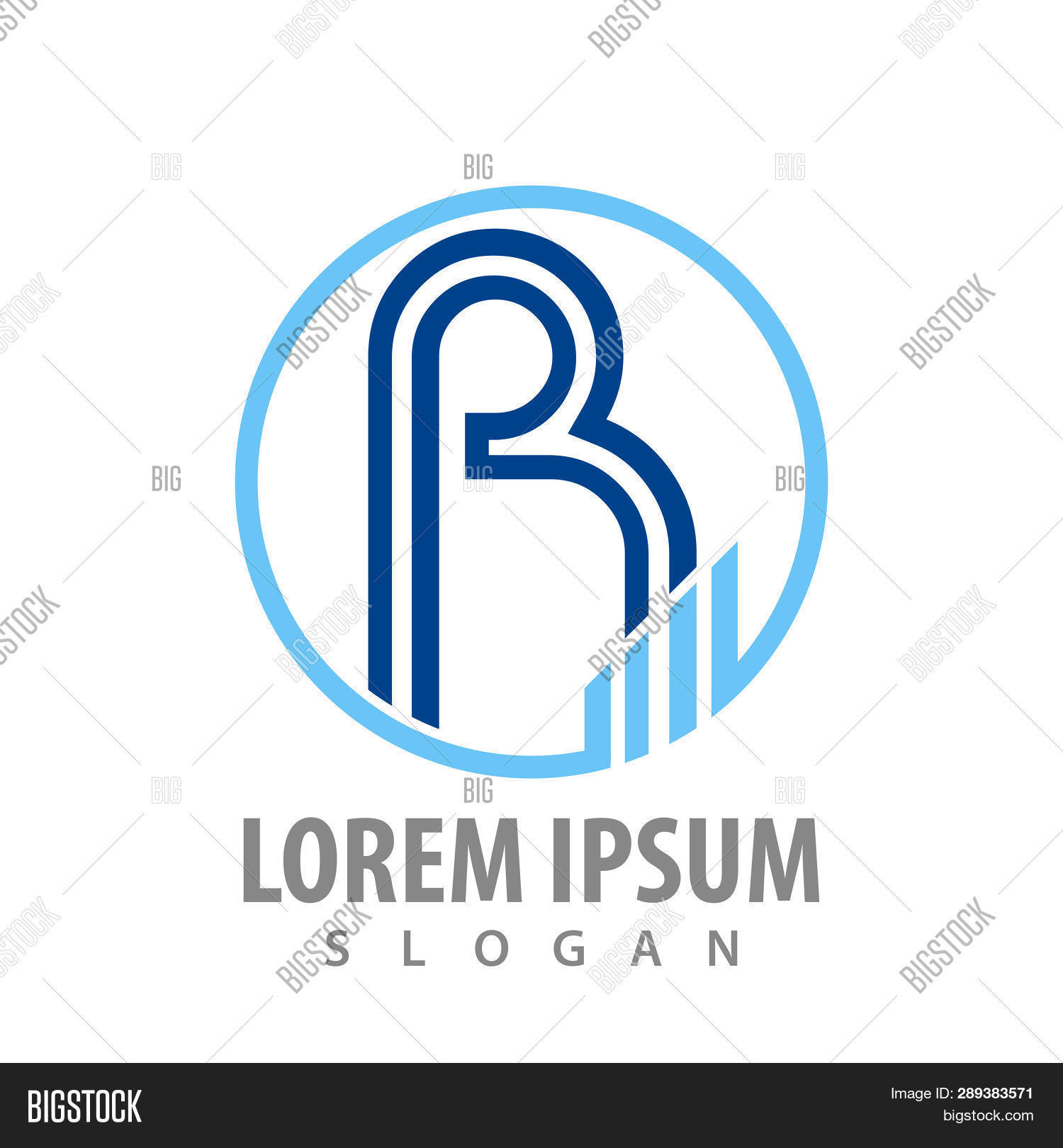 Circle Letter R Graph Vector & Photo (Free Trial) | Bigstock