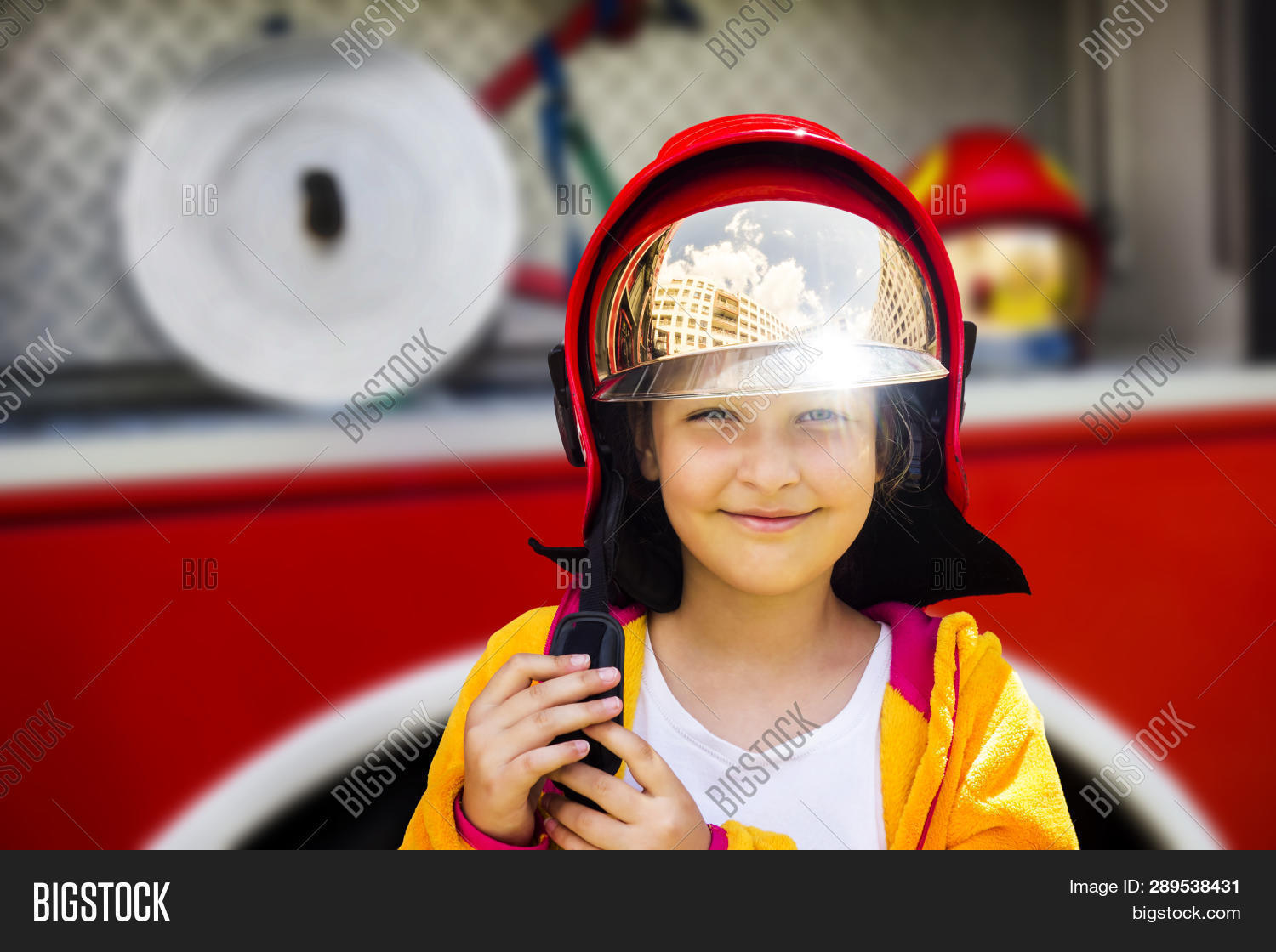 Girl Fireman Helmet Image & Photo (Free Trial) | Bigstock