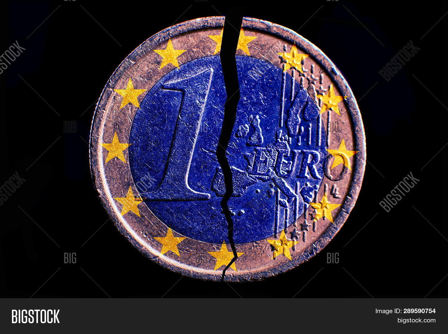 One Euro Coin Broken Image & Photo (Free Trial) | Bigstock