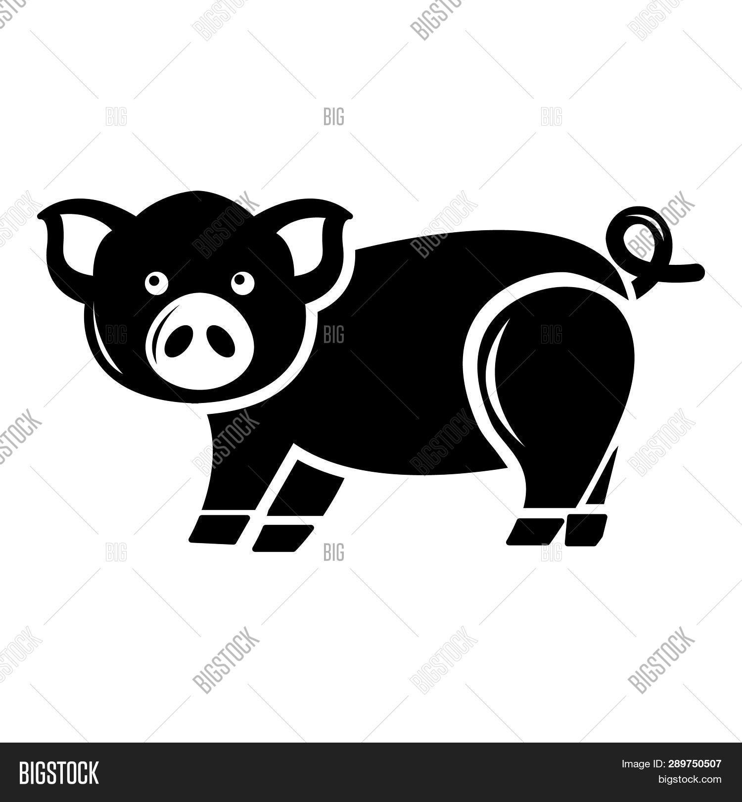 Cute Pig Icon . Simple Image & Photo (Free Trial) | Bigstock