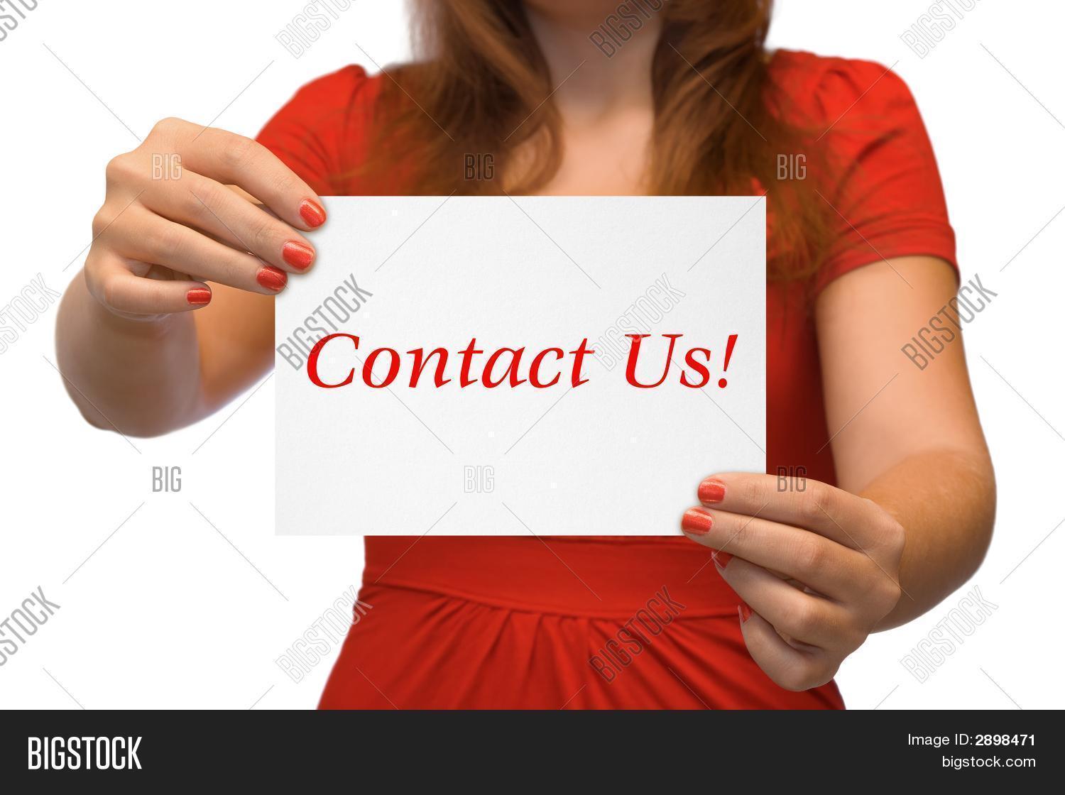Women Card Contact Us Image & Photo (Free Trial) | Bigstock