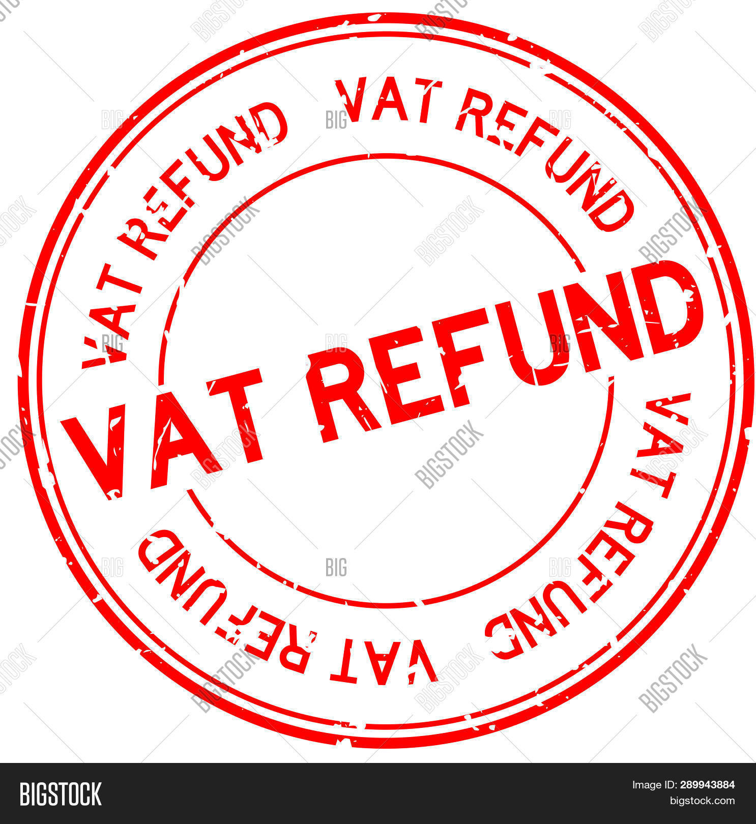 Grunge Red Vat Refund Vector & Photo (Free Trial) | Bigstock