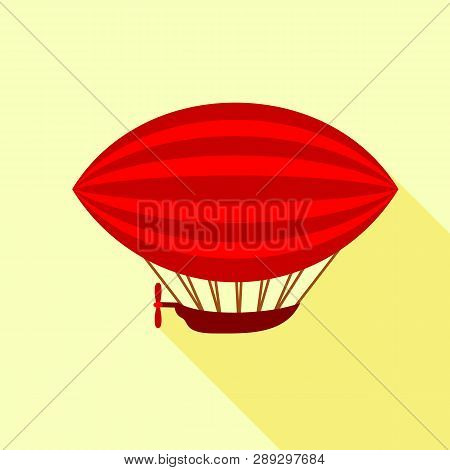 Red Airship Icon. Flat Image & Photo (Free Trial) | Bigstock