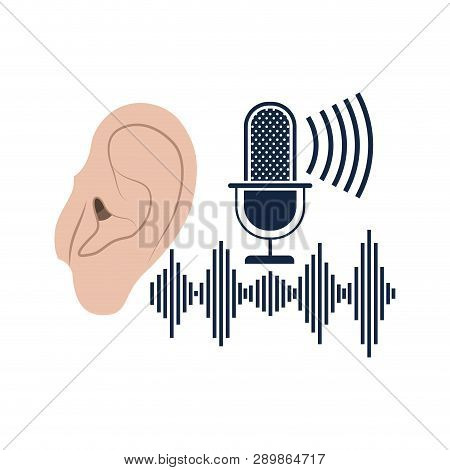 Ear Sound Wave Vector & Photo (Free Trial) | Bigstock