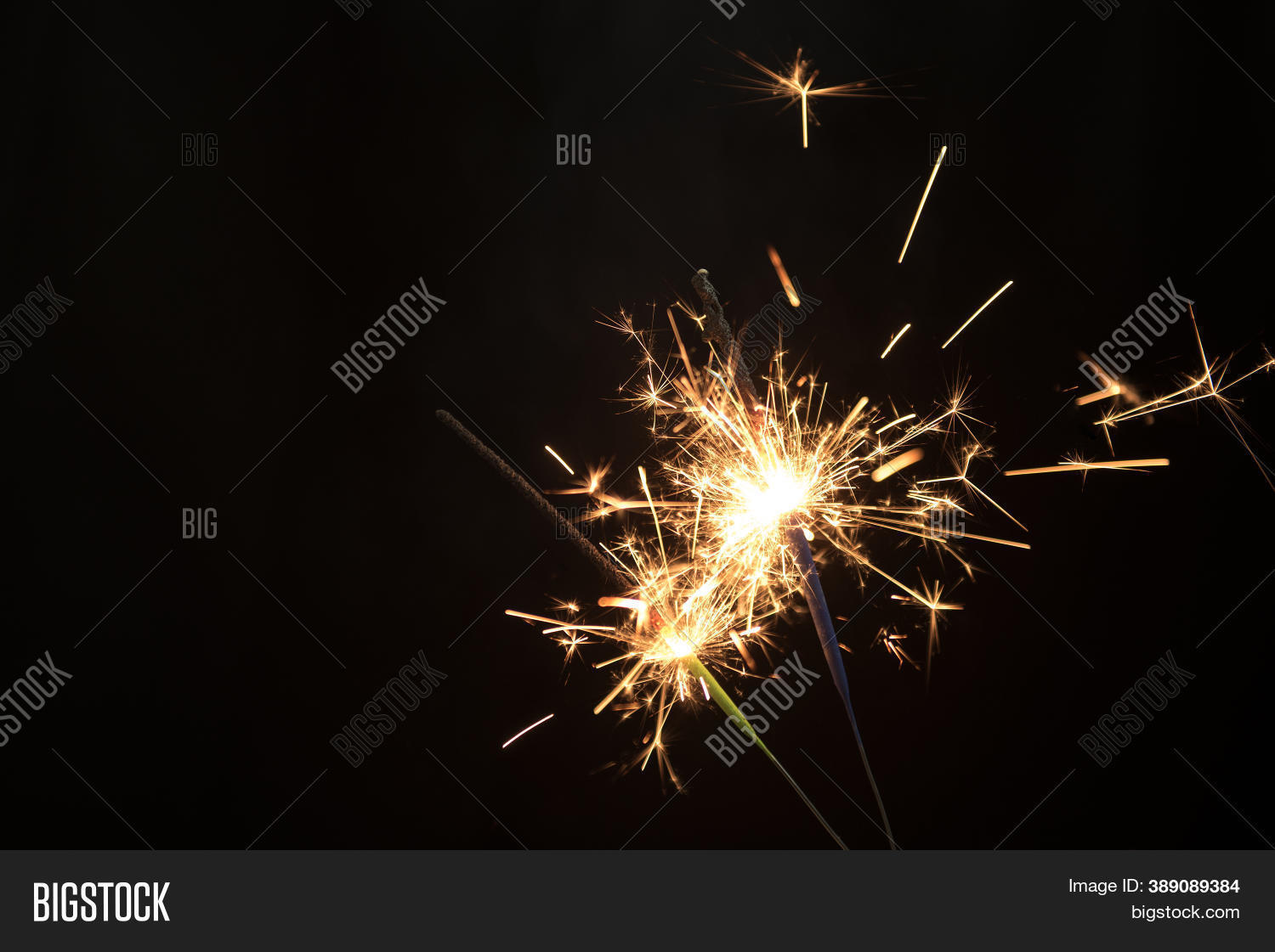 Two Sparklers Lit, On Image & Photo (Free Trial) | Bigstock