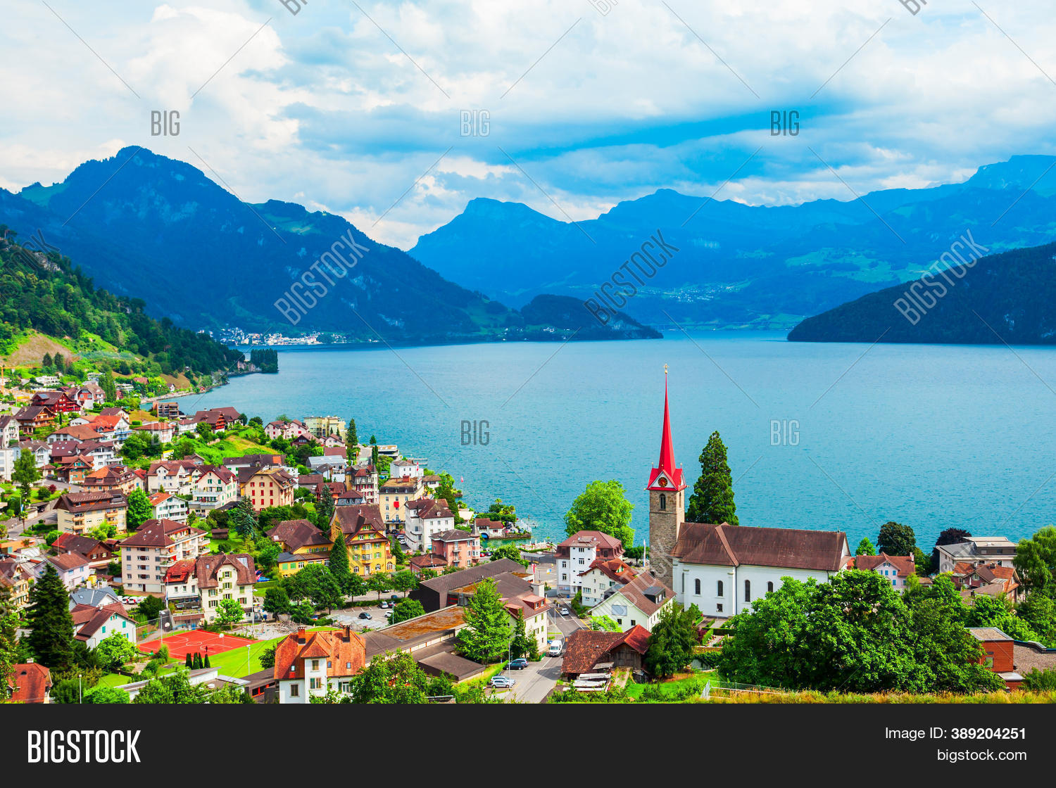 Weggis Aerial Image & Photo (Free Trial) | Bigstock