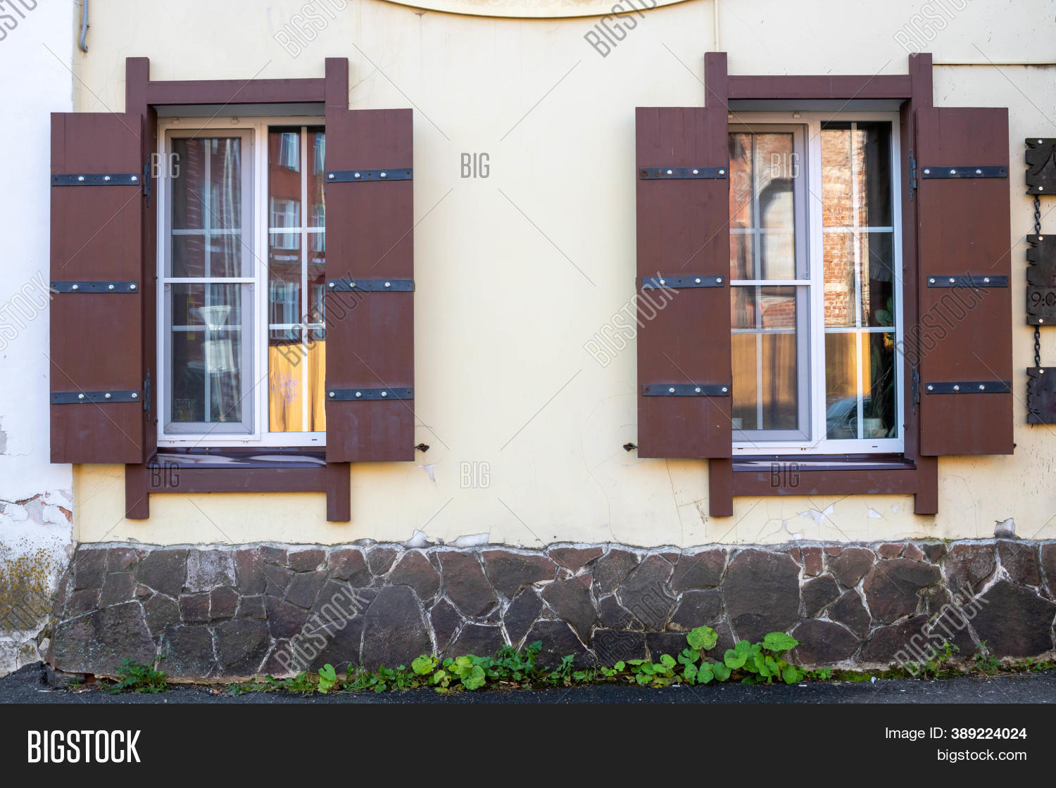 Two Windows Wooden Image & Photo (Free Trial) | Bigstock