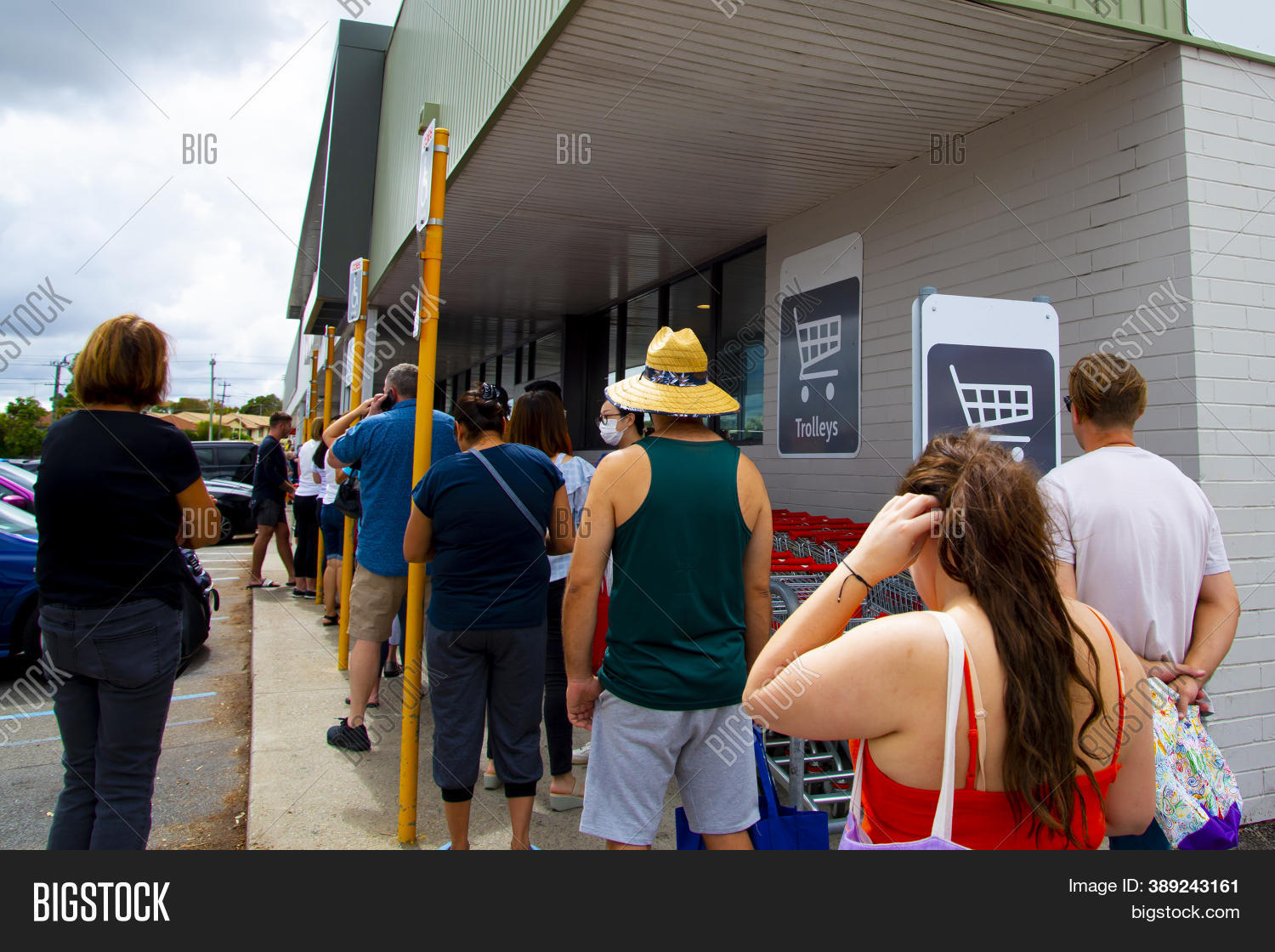 People Queuing Grocery Image & Photo (Free Trial) | Bigstock