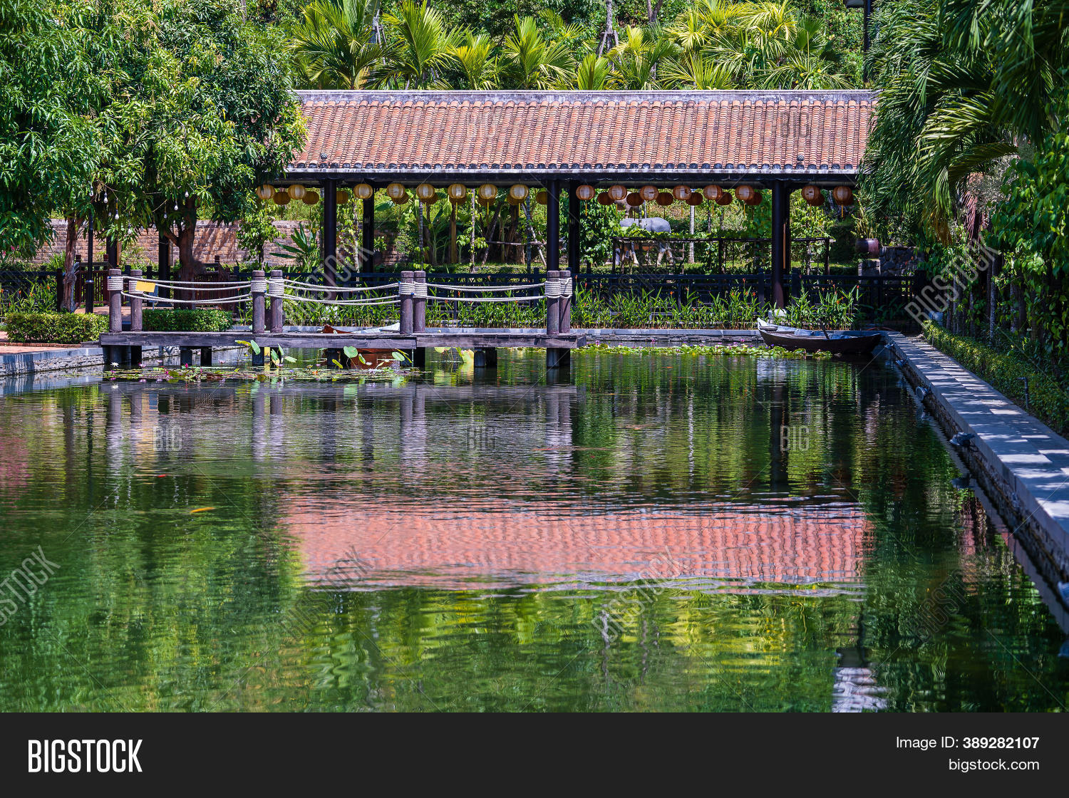 Wooden Pier On Pond Image & Photo (Free Trial) | Bigstock