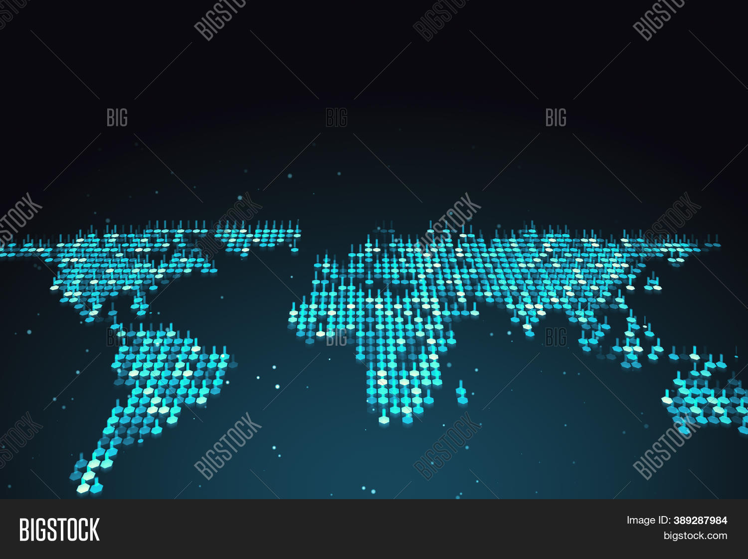 Digital Dots World Map Image & Photo (Free Trial) | Bigstock