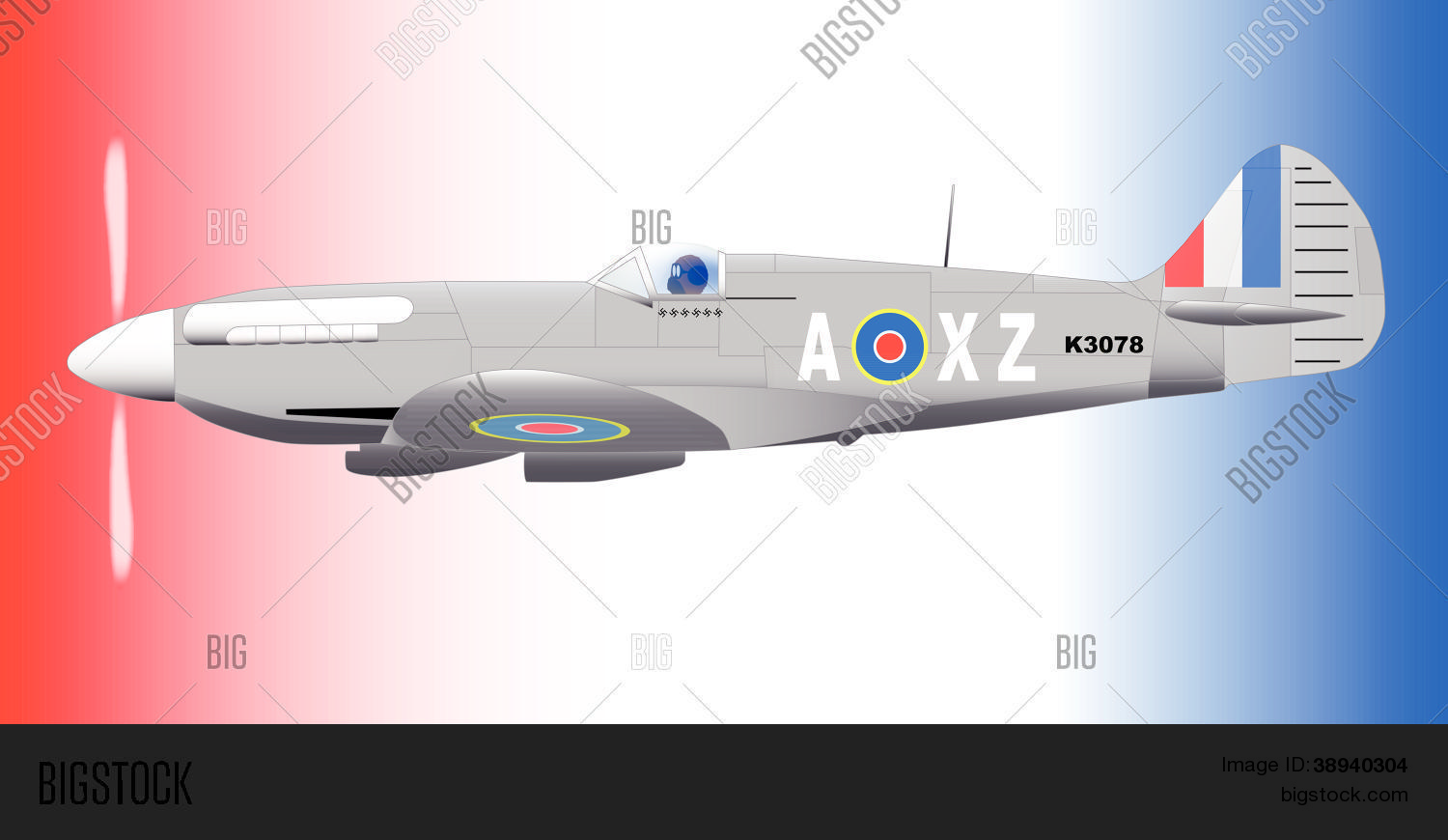 Supermarine Spitfire Vector & Photo (Free Trial) | Bigstock