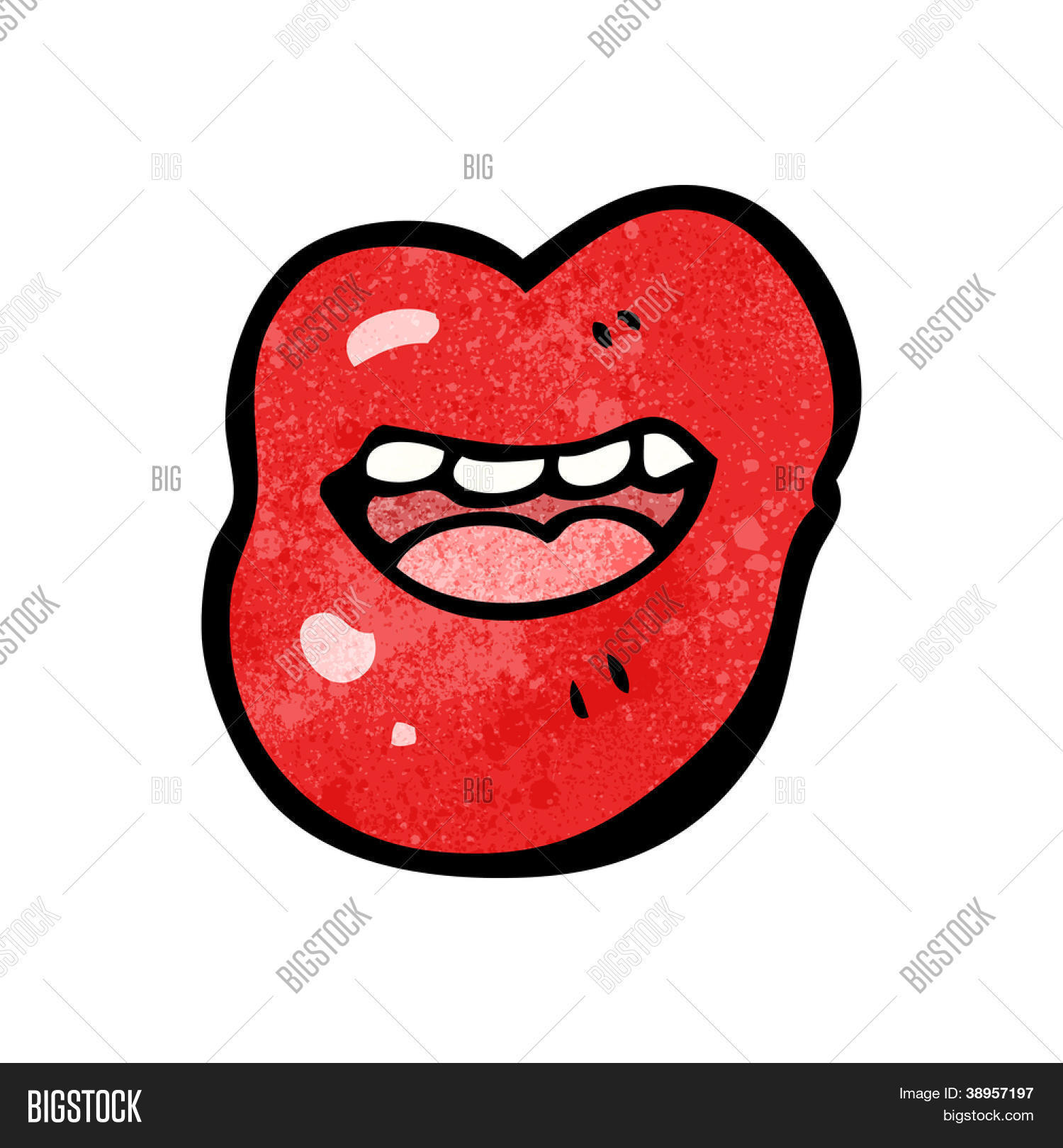 Cartoon Pouting Lips Vector & Photo (Free Trial) | Bigstock