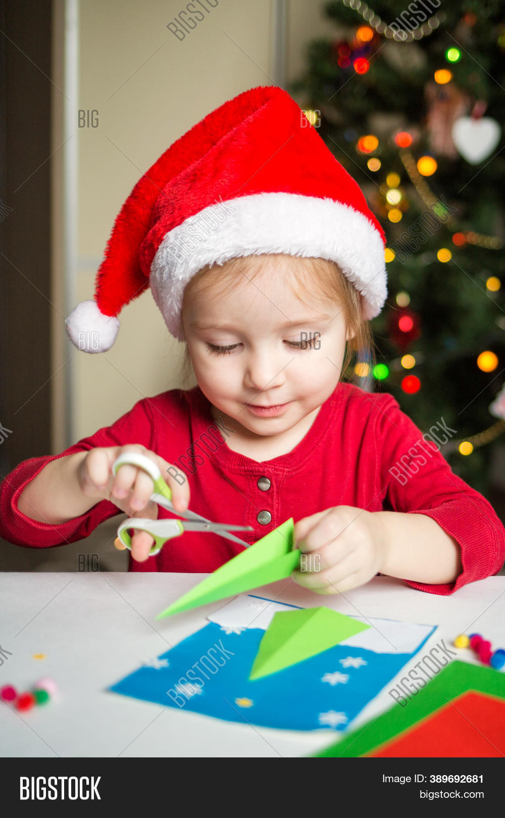 Little Girl Makes Card Image & Photo (Free Trial) | Bigstock