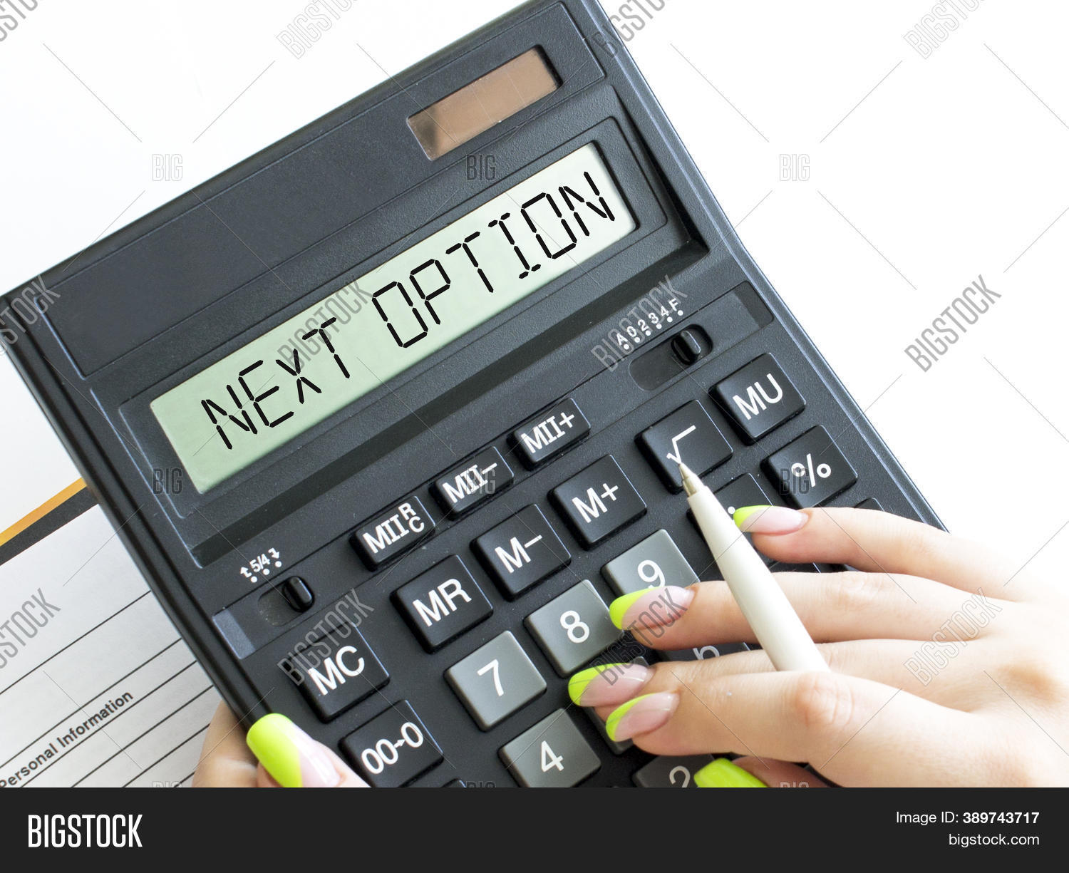 Calculator Text Next Image & Photo (Free Trial) | Bigstock