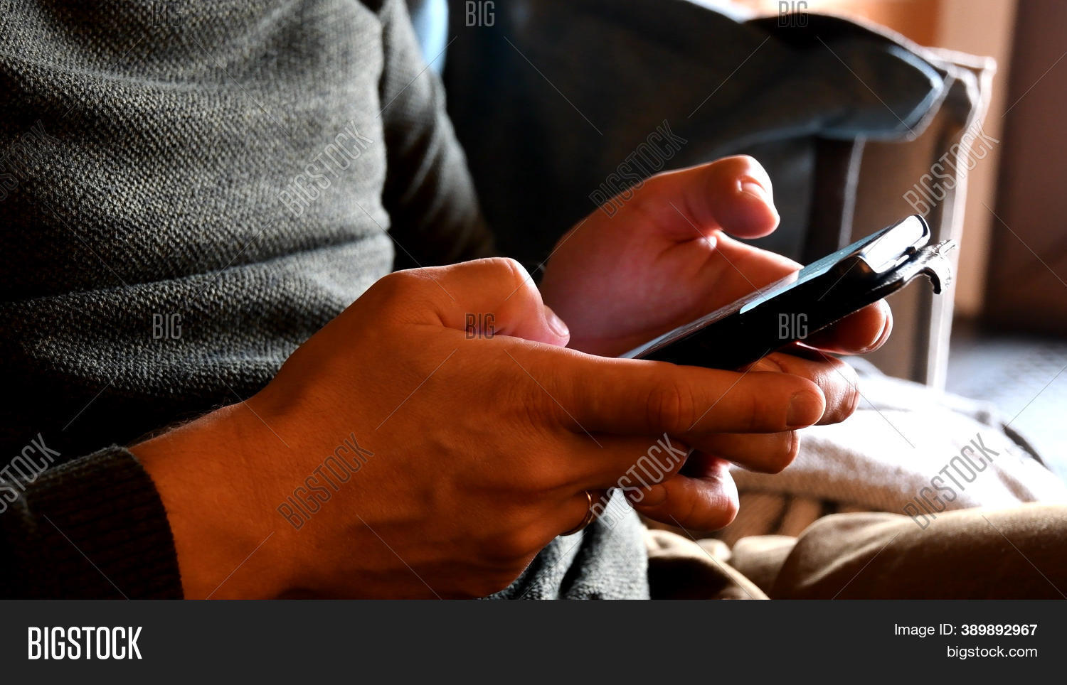 Male Hands Hold Cell Image & Photo (Free Trial) | Bigstock