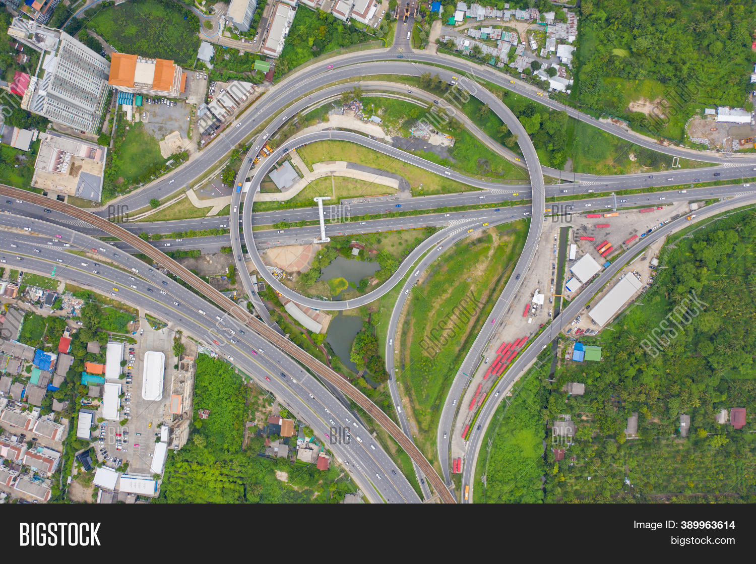 Aerial View Highway Image & Photo (Free Trial) | Bigstock
