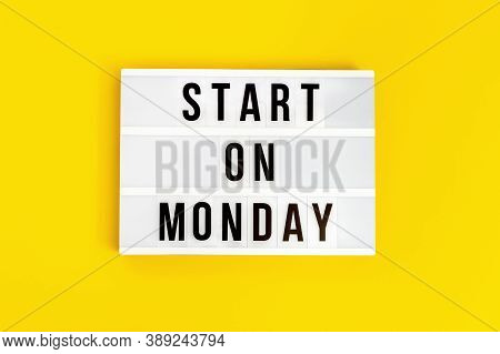 Text Start On Monday Image & Photo (Free Trial) | Bigstock