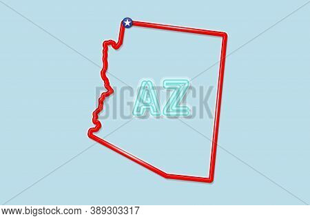 Arizona Us State Bold Vector & Photo (Free Trial) | Bigstock