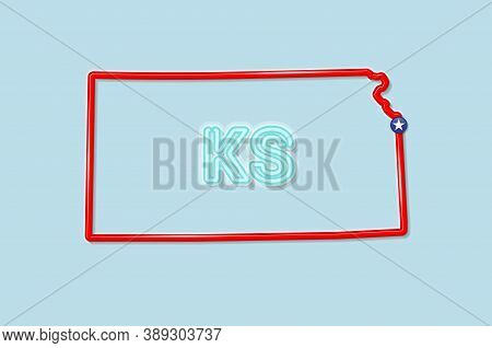 Kansas Us State Bold Vector & Photo (Free Trial) | Bigstock
