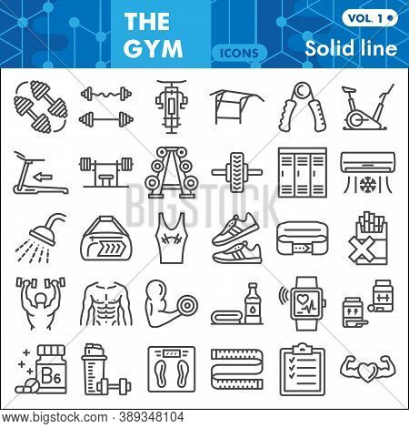 Gym Exercises Line Vector & Photo (Free Trial) | Bigstock