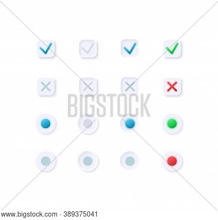 Checkboxes Media Ui Vector & Photo (Free Trial) | Bigstock