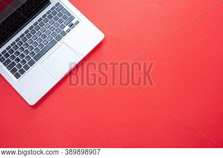 Computer On Red Color Image & Photo (Free Trial) | Bigstock