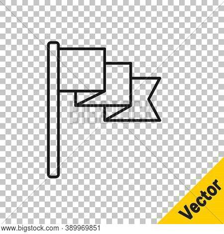 Black Line Flag Icon Vector & Photo (Free Trial) | Bigstock