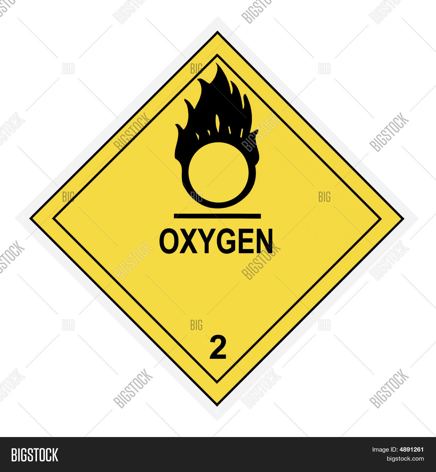 Oxygen Warning Label Image & Photo (Free Trial) | Bigstock