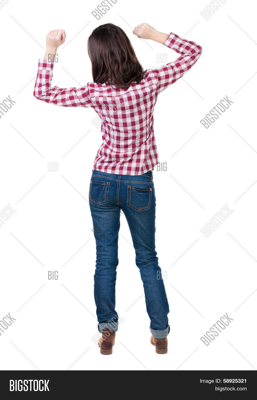 Back View Joyful Woman Image & Photo (Free Trial) | Bigstock