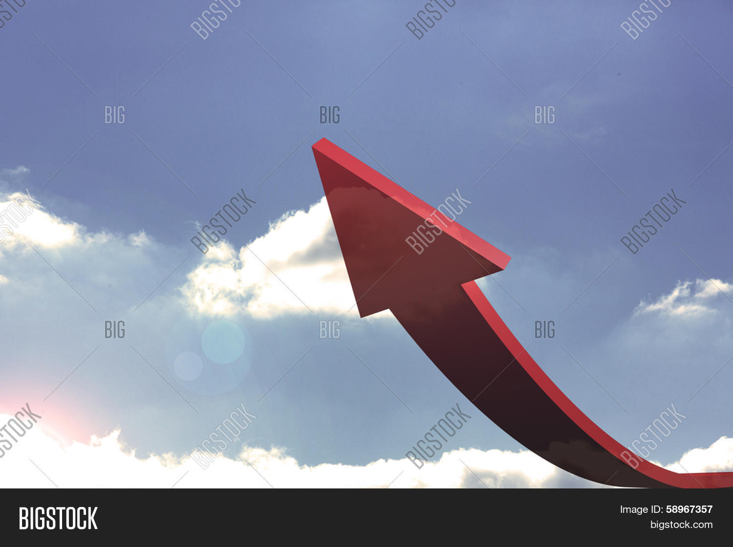 Red Curved Arrow Image & Photo (Free Trial) | Bigstock