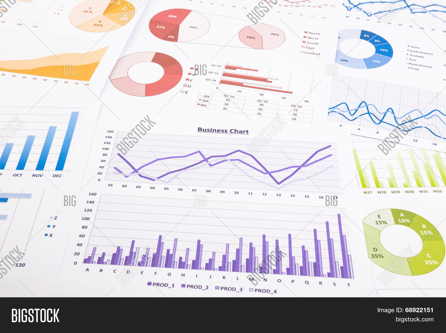 Colorful Graphs, Data Image & Photo (Free Trial) | Bigstock