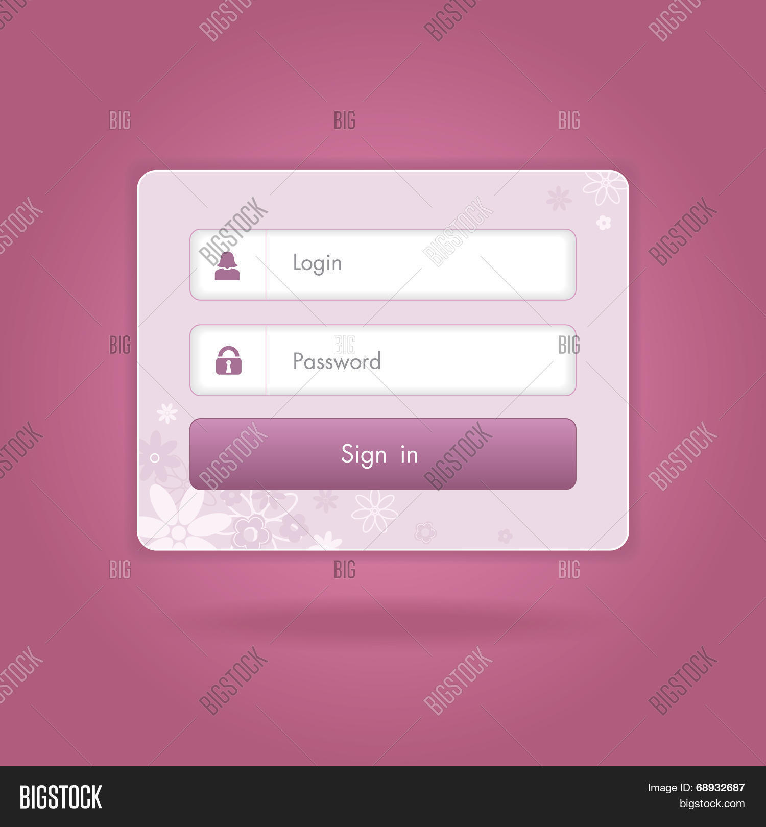Vector Login Form Vector & Photo (Free Trial) | Bigstock