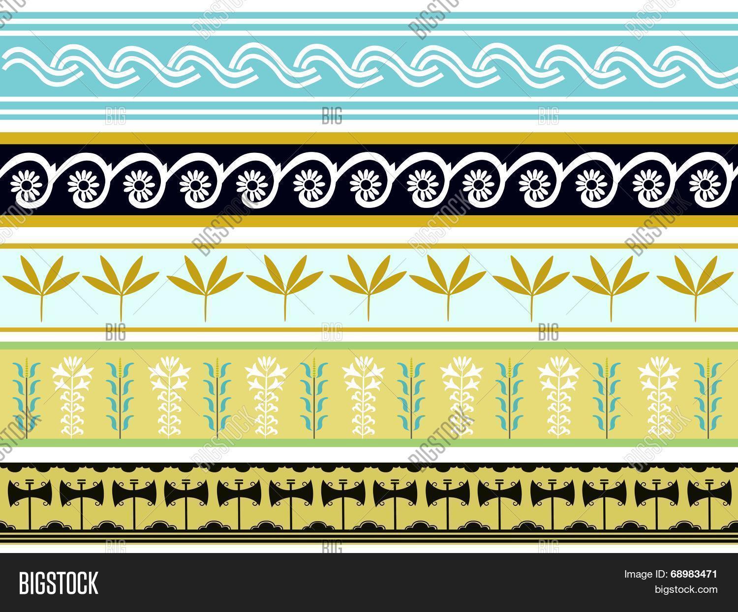 Set Minoan Pattern Image & Photo (Free Trial) | Bigstock