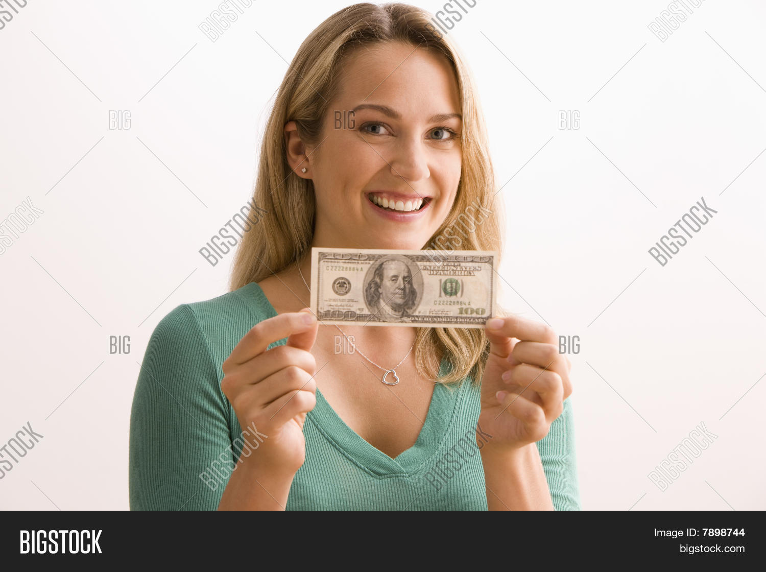 Woman Holding 100 Image & Photo (Free Trial) | Bigstock