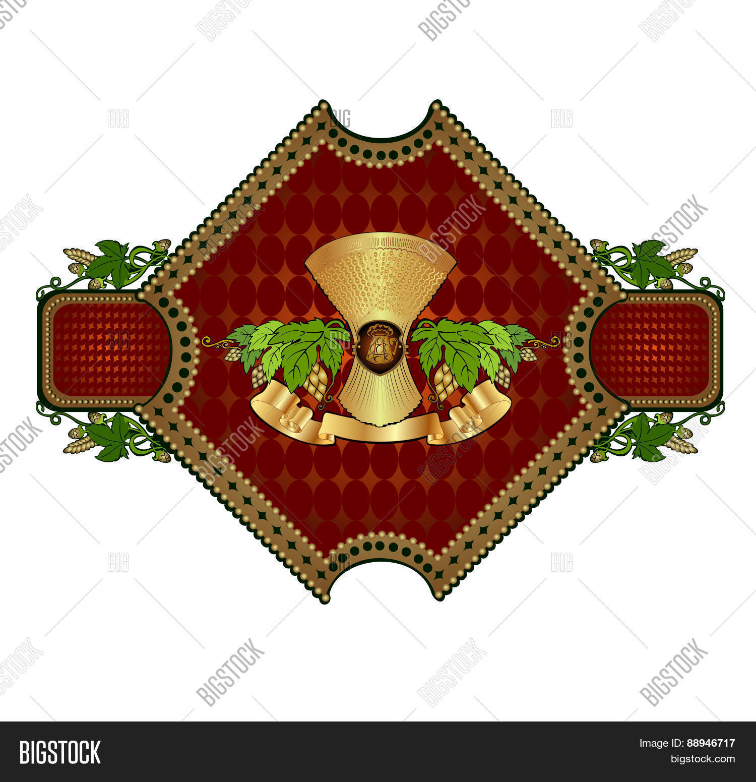 Beer Background Sheaf Vector & Photo (Free Trial) | Bigstock