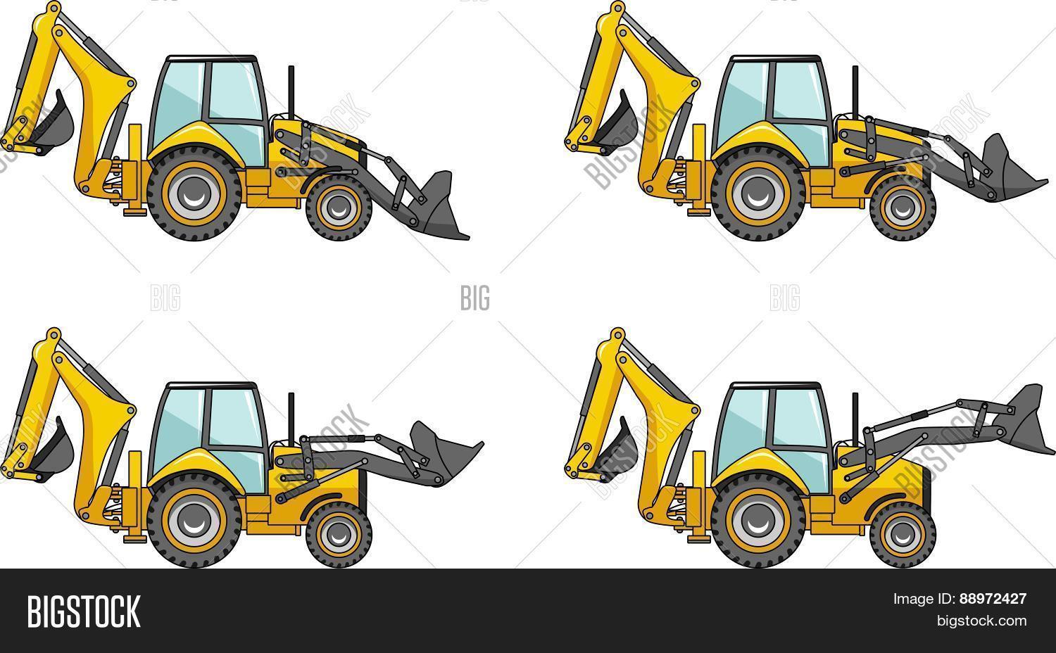 Backhoe Loaders. Vector & Photo (Free Trial) | Bigstock