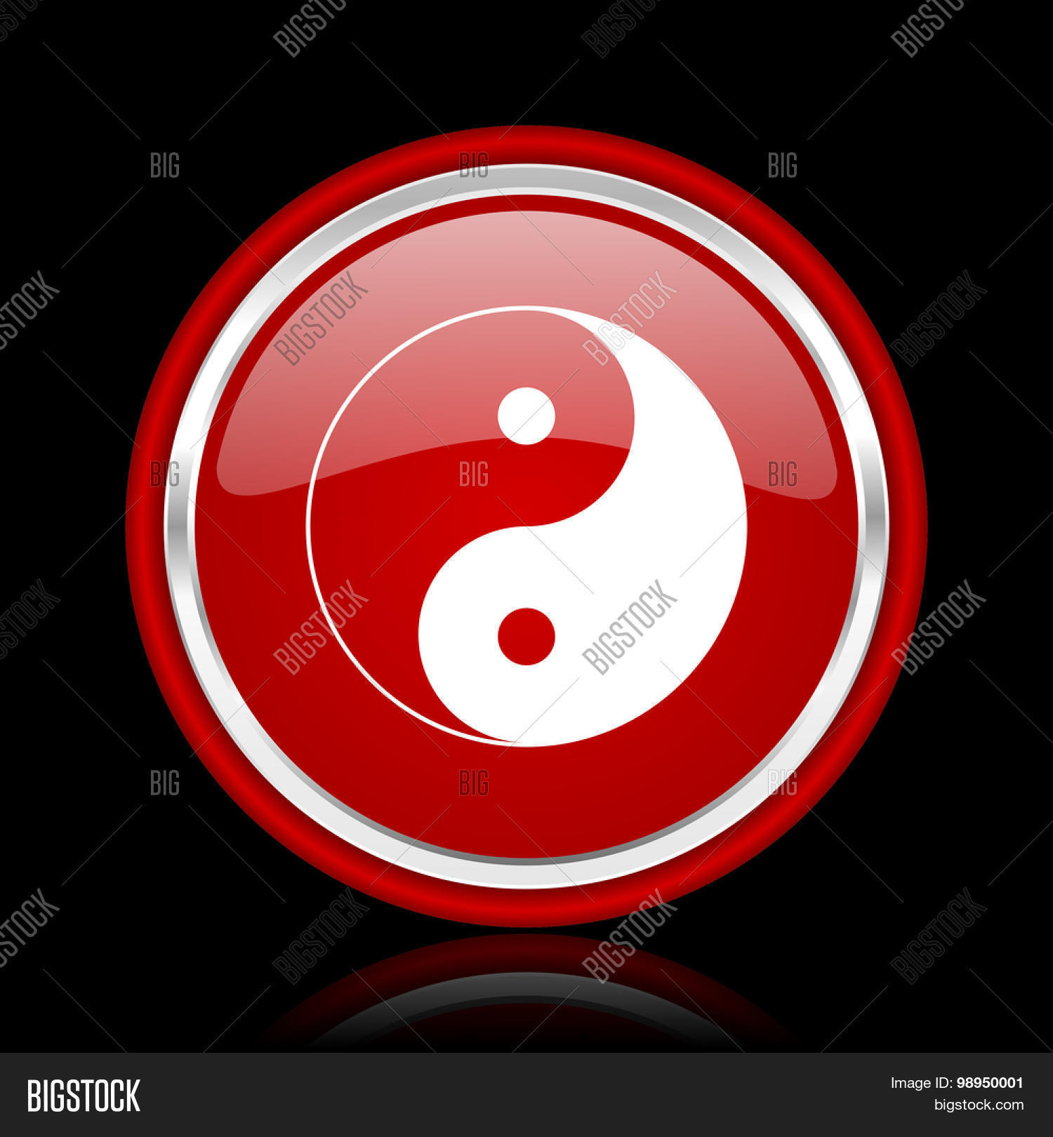 Ying Yang Red Glossy Image & Photo (Free Trial) | Bigstock