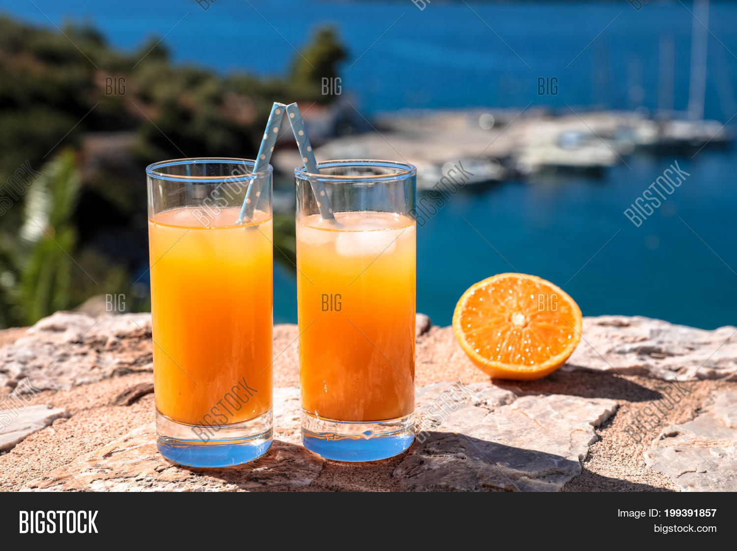 Fresh Orange Juice Ice Image & Photo (Free Trial) | Bigstock