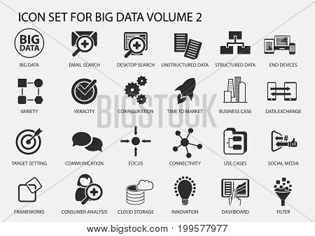 Big Data Vector Icon Vector & Photo (Free Trial) | Bigstock