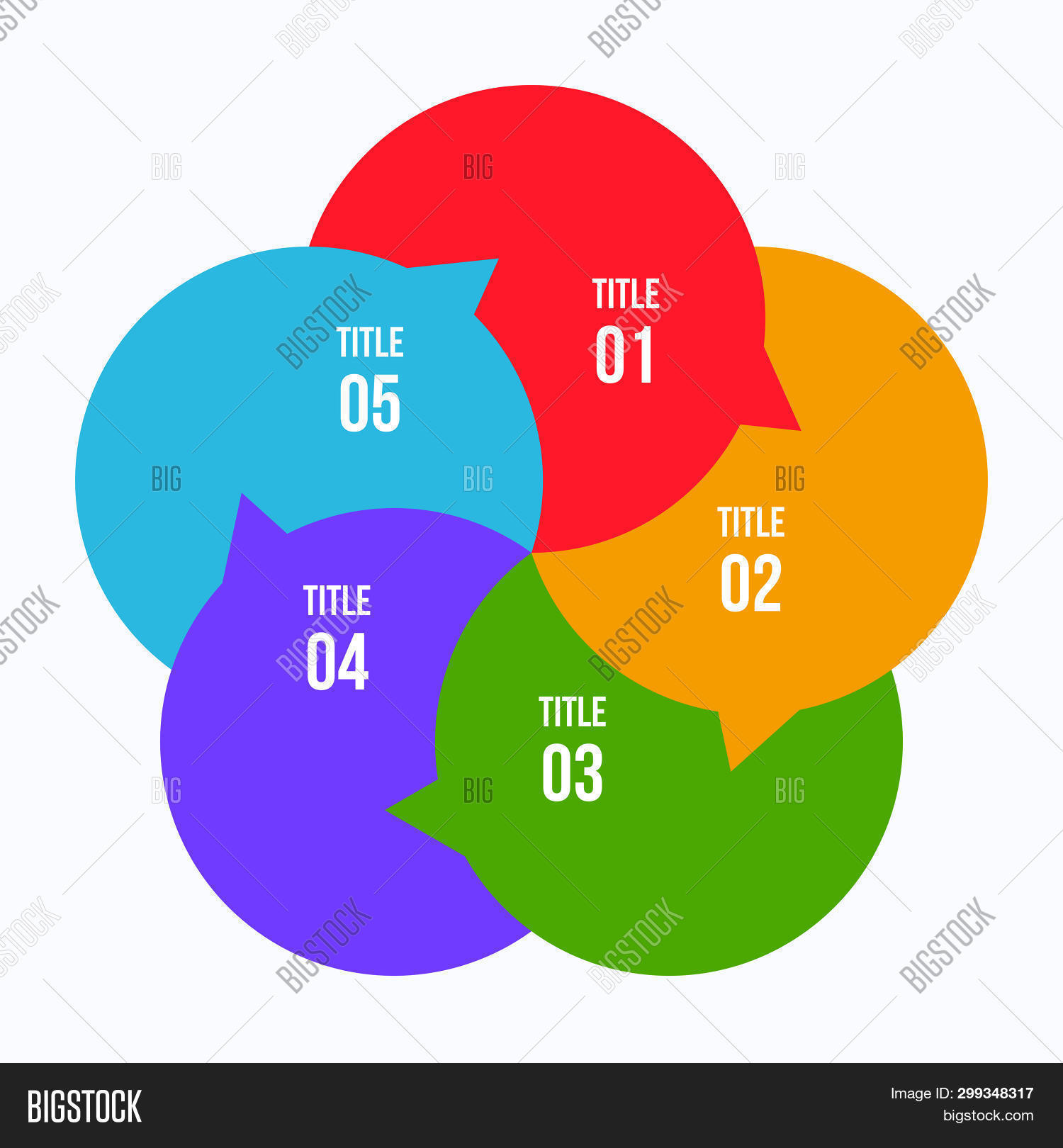 5 Steps Circle Chart Vector & Photo (Free Trial) | Bigstock