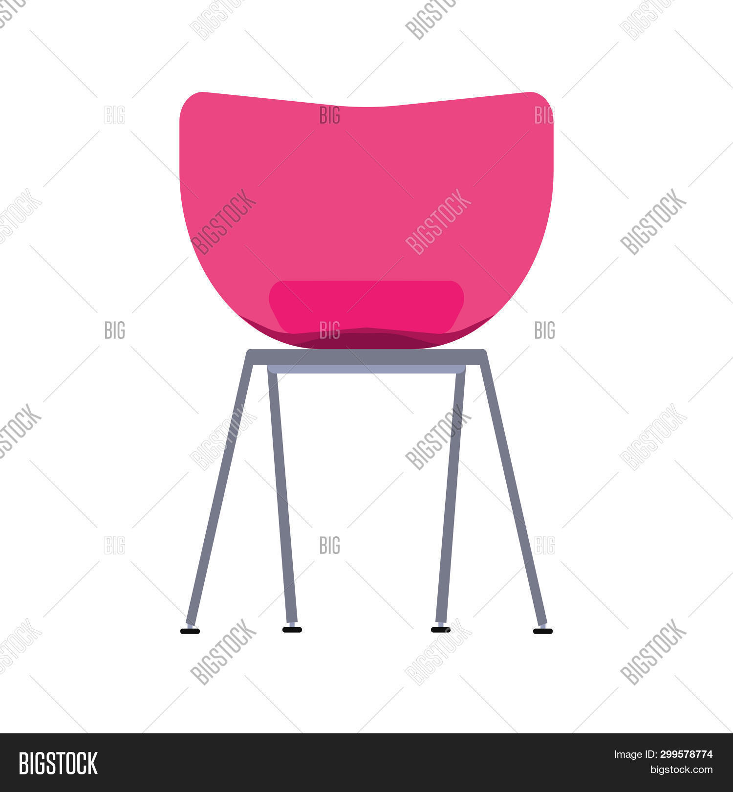 Chair Front View Vector & Photo (Free Trial) | Bigstock