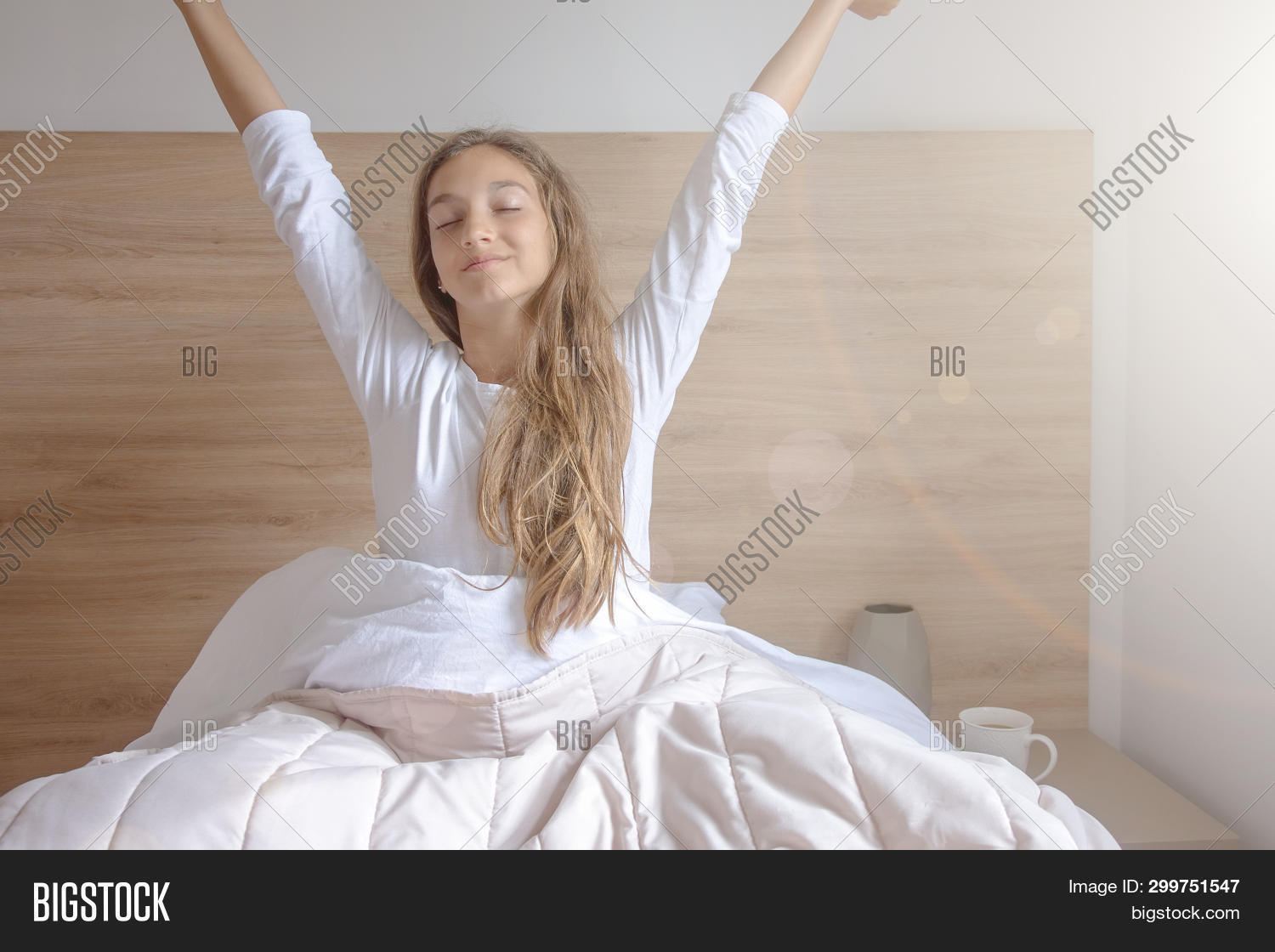 Girl Getting Up In The Morning