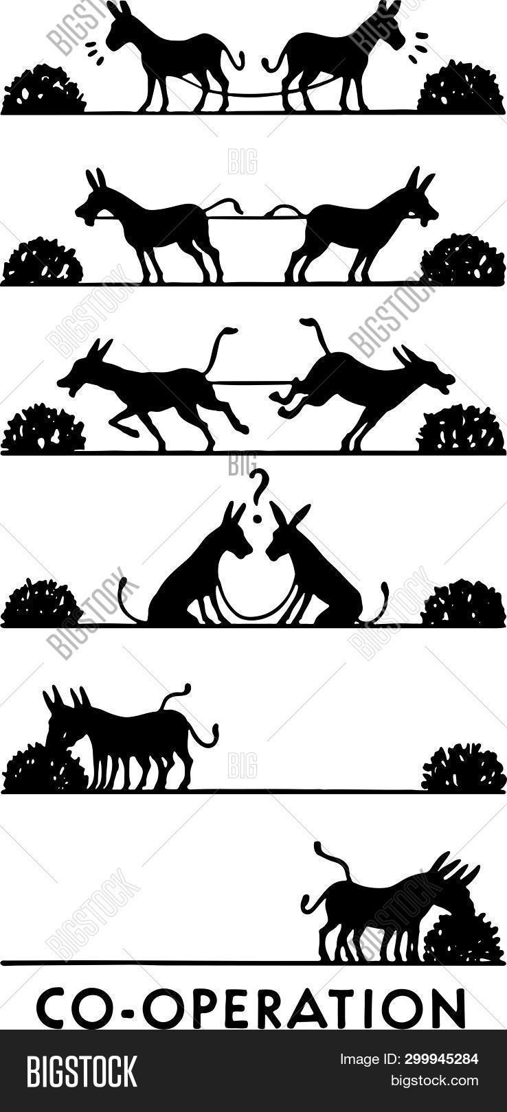 Cooperation - Retro Vector & Photo (Free Trial) | Bigstock