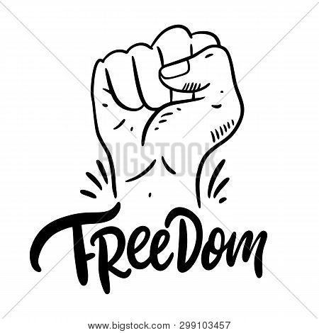 Freedom Lettering. Vector & Photo (Free Trial) | Bigstock